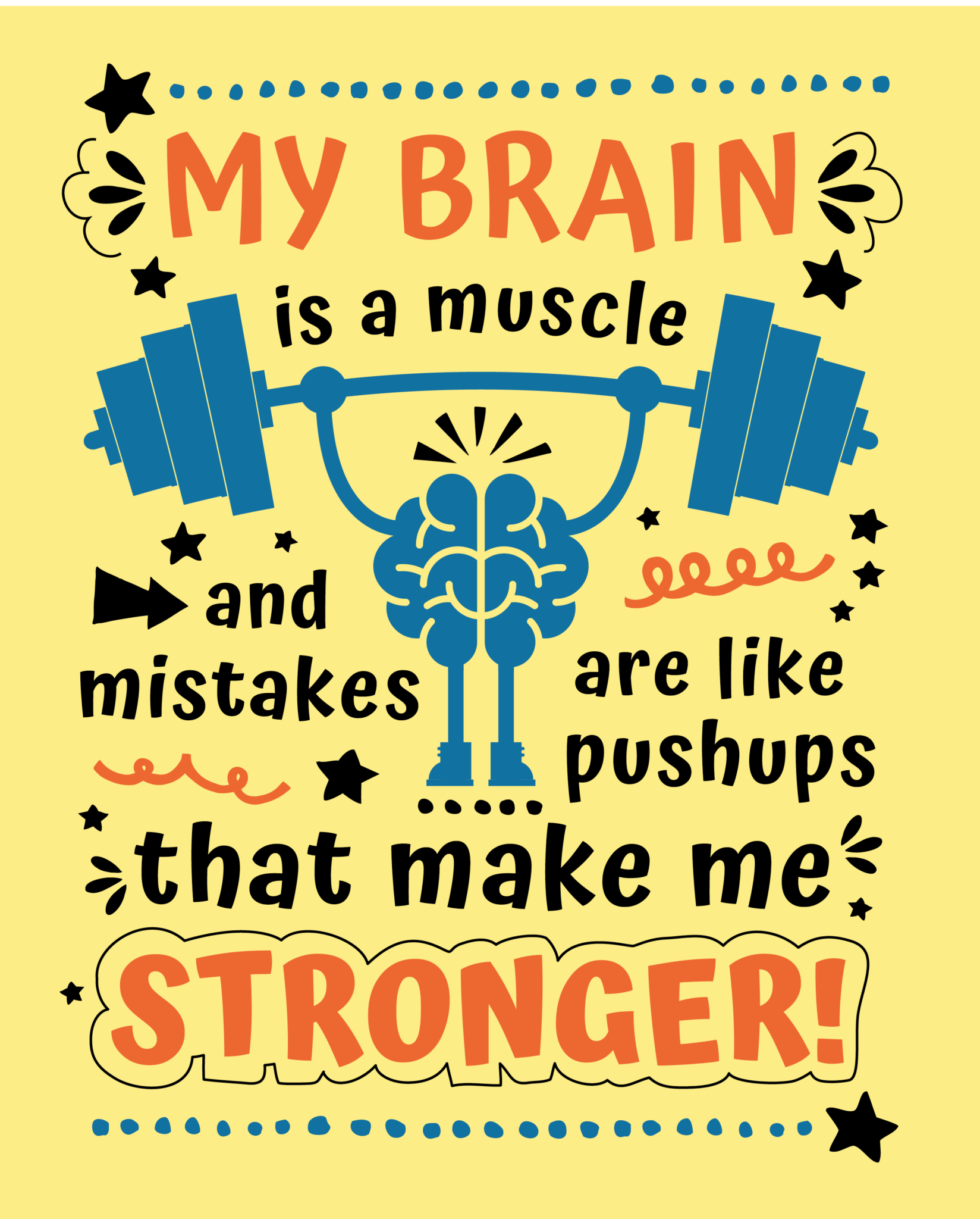 My Brain Is A Muscle Poster Thriving School Psychologist